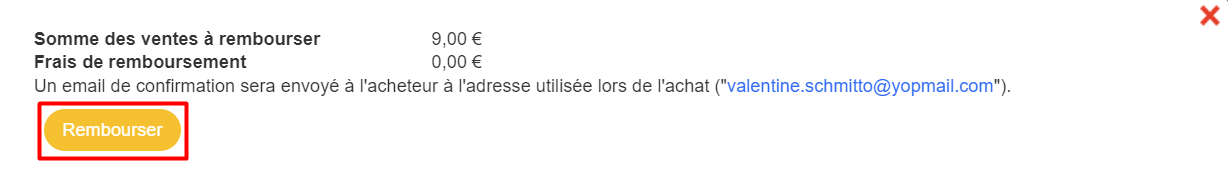 Rembourser une transaction ou une vente – Centre d'Aide