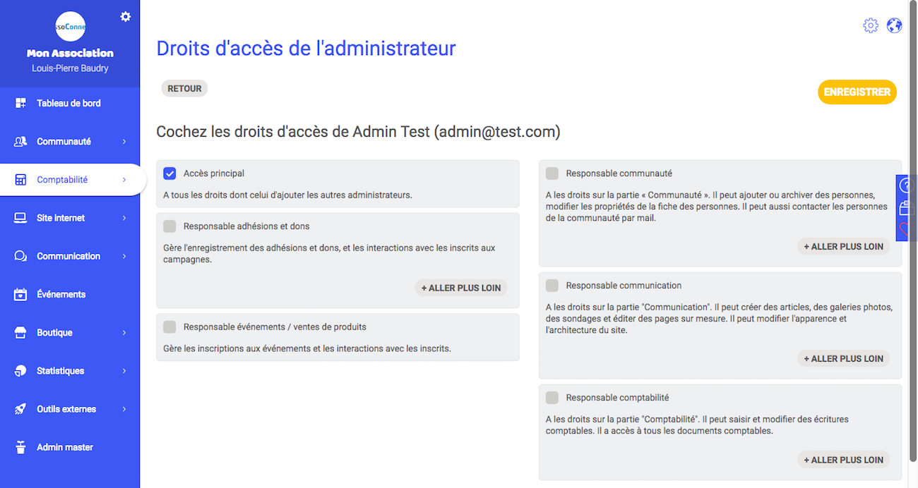 Ajouter un administrateur – Centre d'Aide